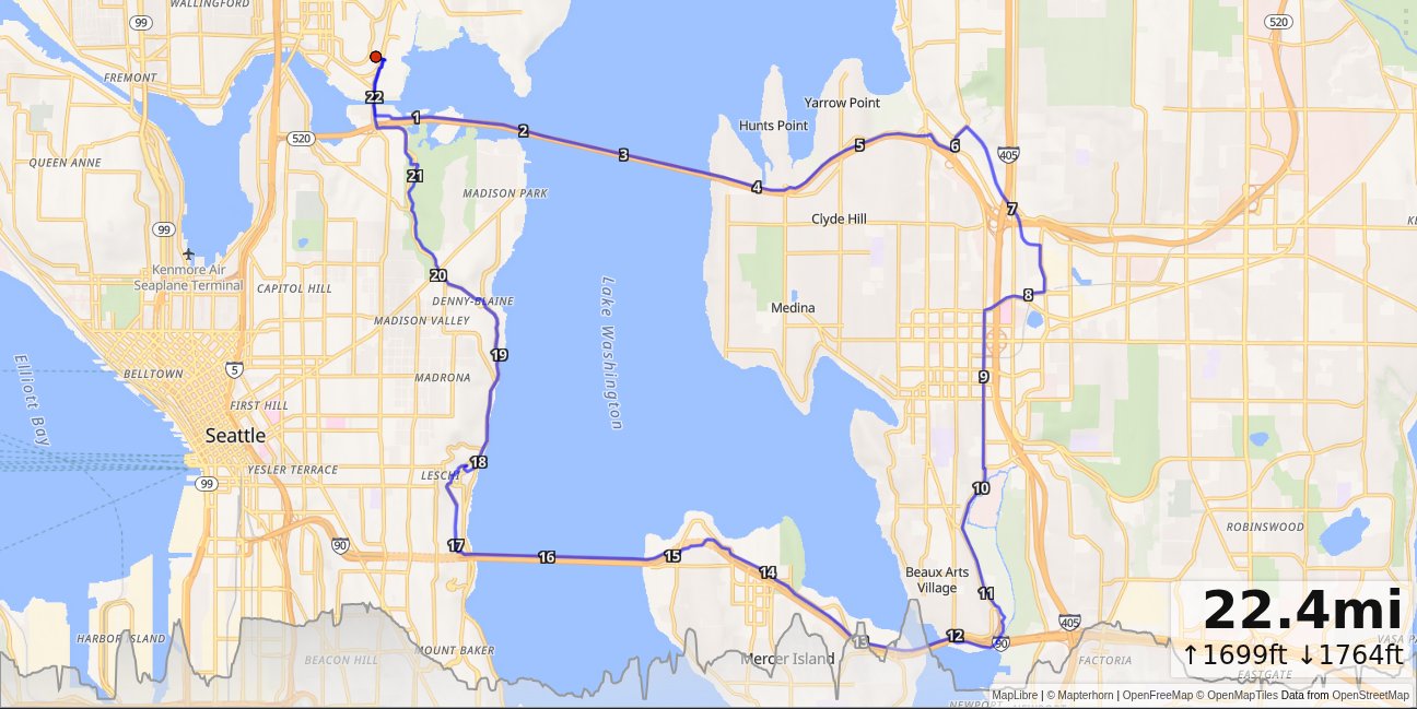 CSE, 520, Eastrail, Mercer Slough, I90 Trail, LWB, Arboretum Loop